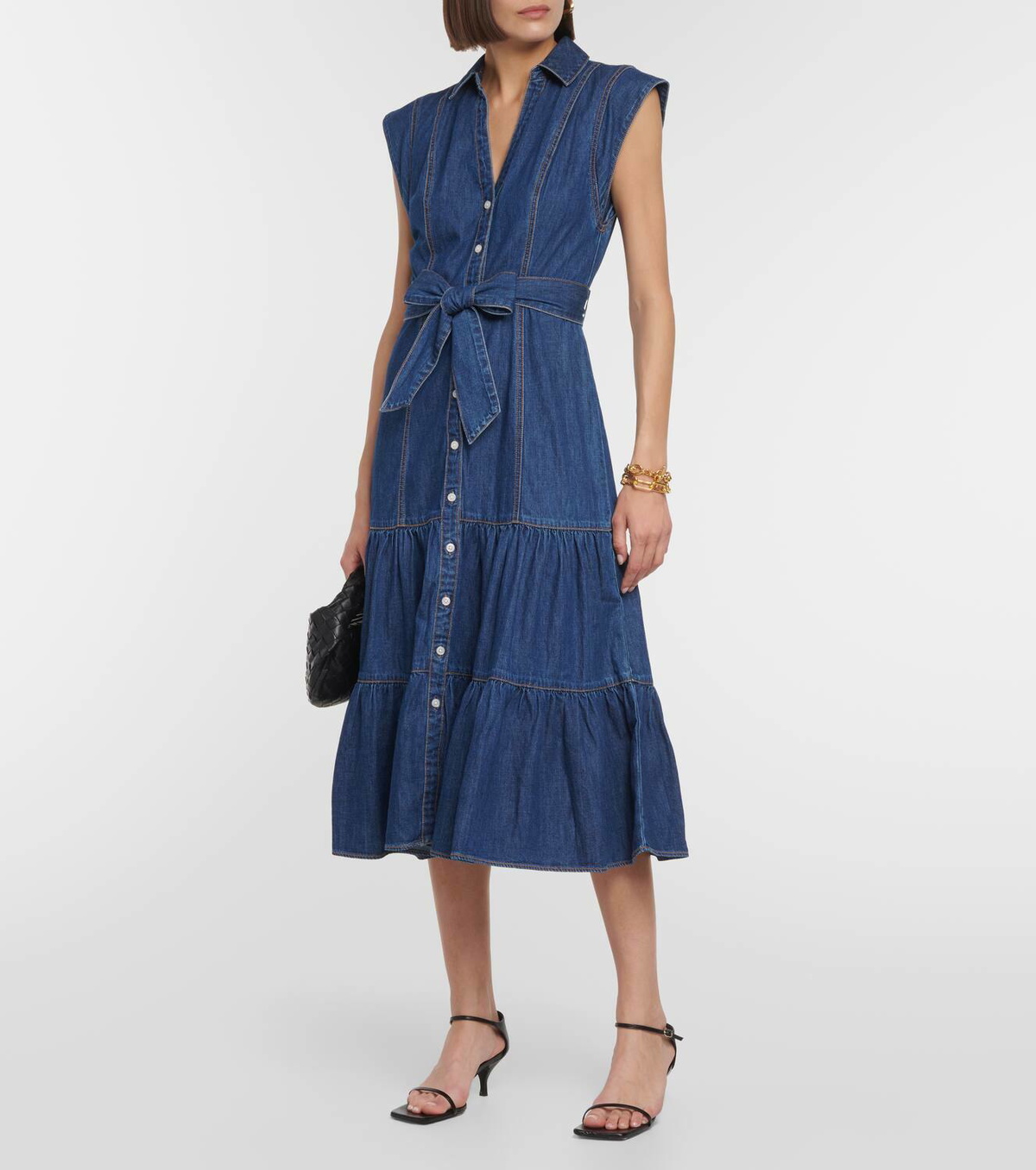 Veronica Beard Arnetta denim midi dress Veronica Beard