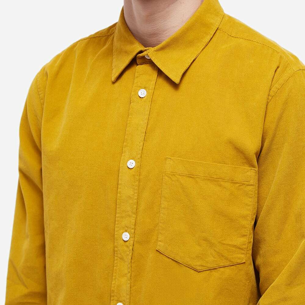 Norse Projects Men's Osvald Cord Shirt in Turmeric Yellow Norse Projects