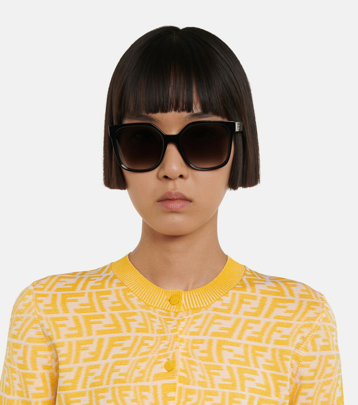 Fendi Lettering square sunglasses Fendi