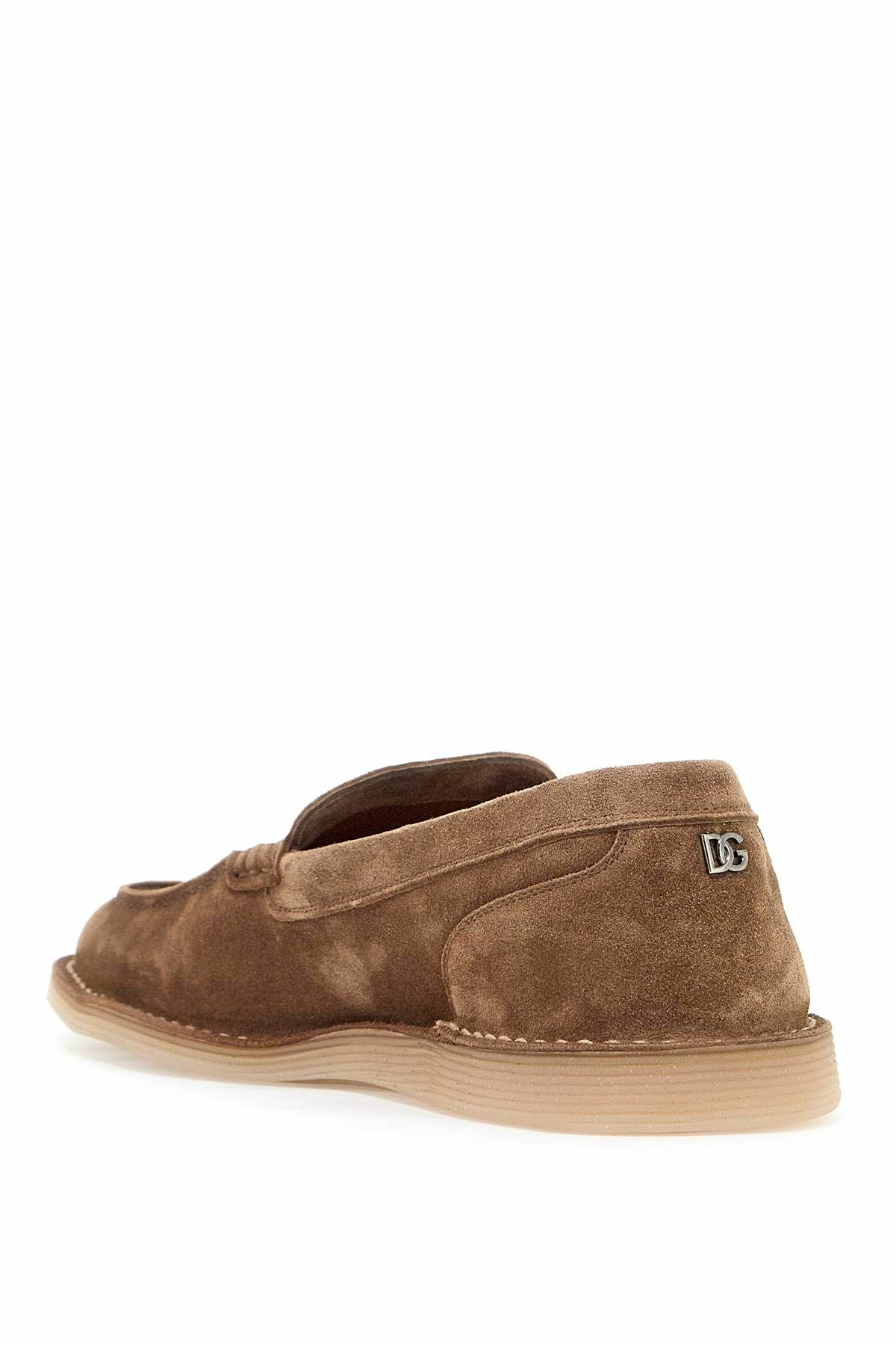 DOLCE & GABBANA suede leather moccas Brown Dolce & Gabbana