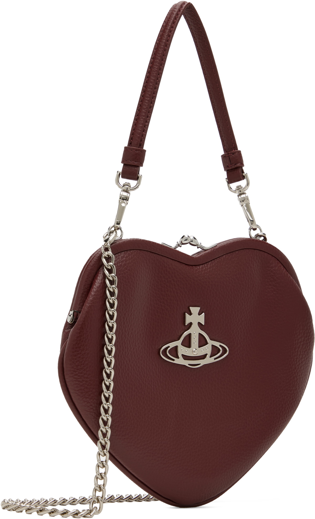 Vivienne Westwood Burgundy Belle Heart Frame Bag Vivienne Westwood