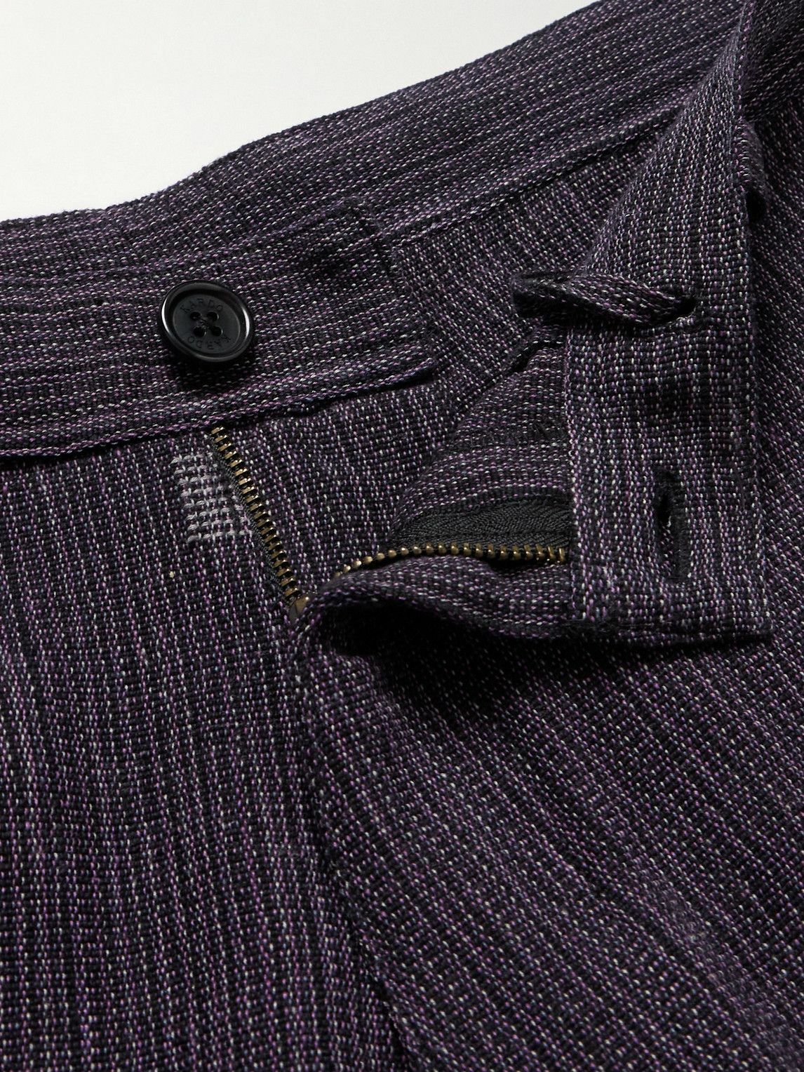 Kardo - Ally Wide-Leg Cotton-Jacquard Trousers - Purple Kardo