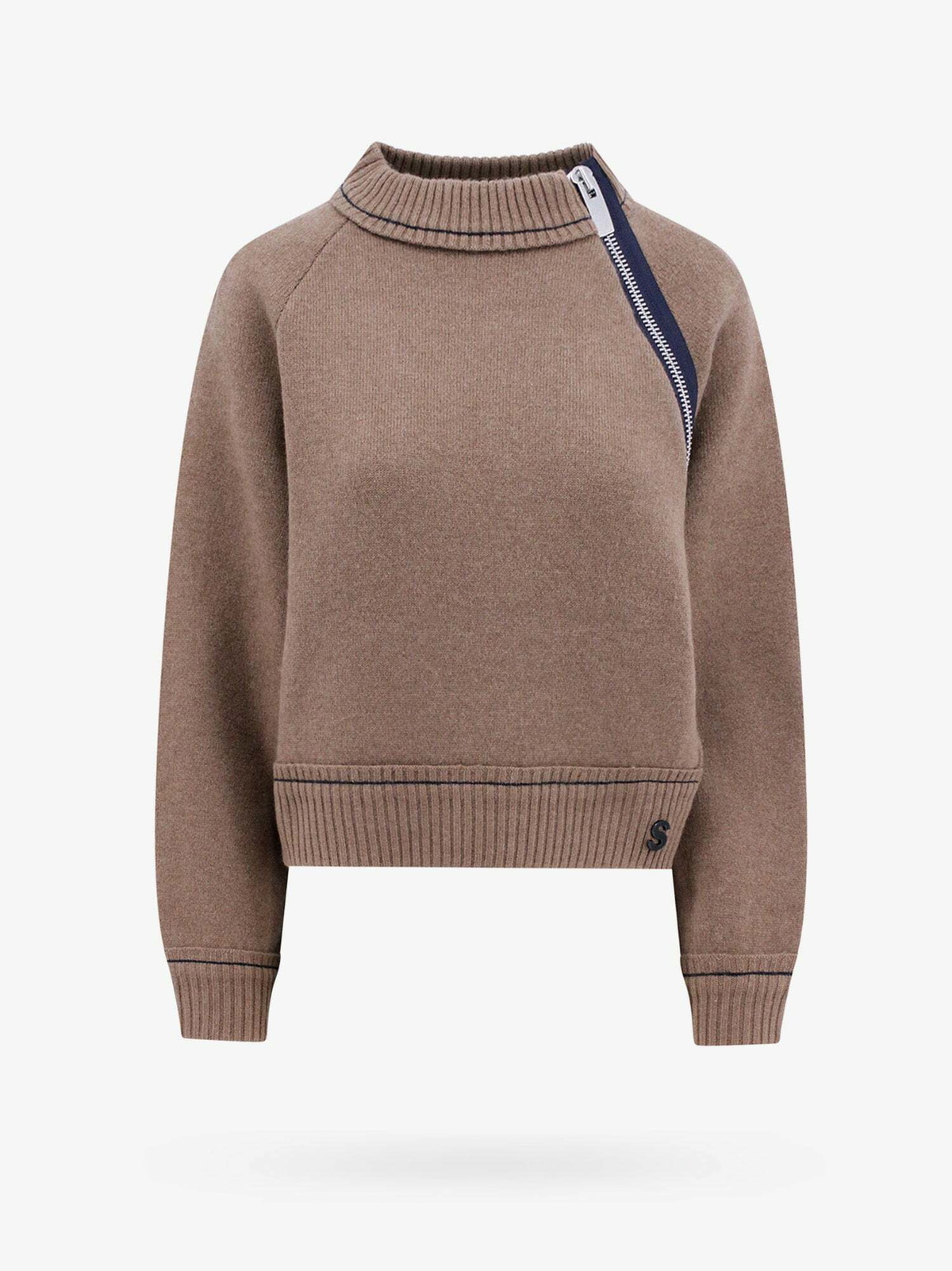 Sacai Sweater Beige Womens Sacai