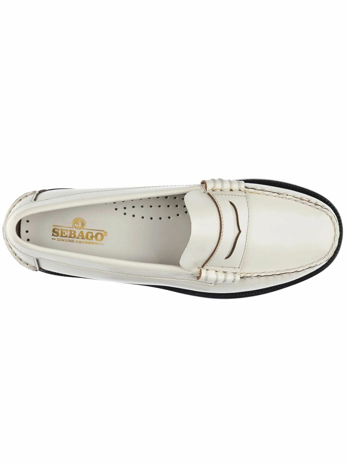 Sebago White Smooth Grain Leather Loafer Sebago