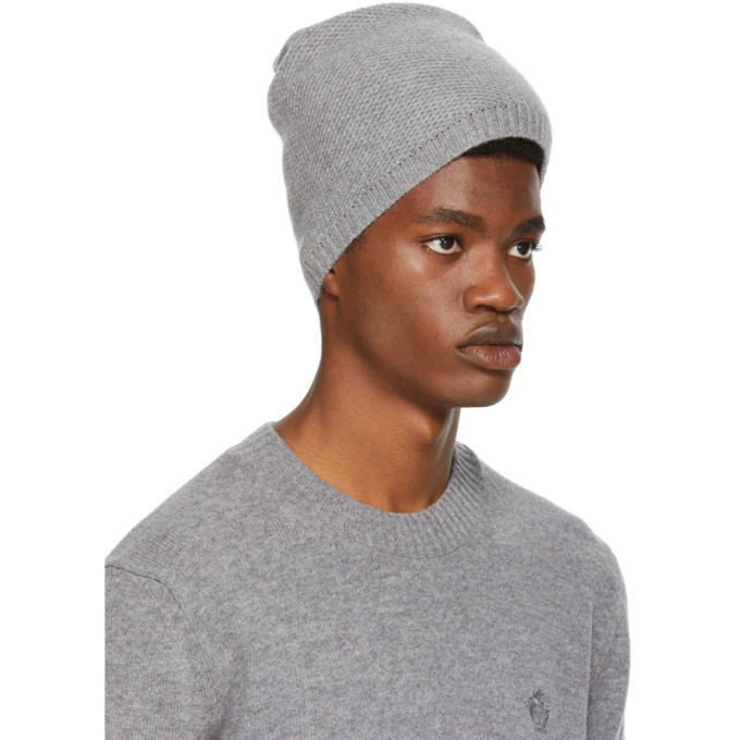 Hugo Grey Logo Plaque Beanie Hugo Boss
