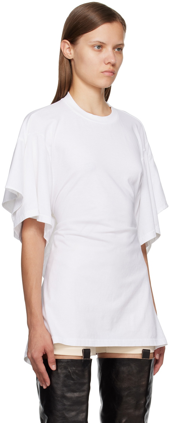 MM6 Maison Margiela White Open Back T-Shirt MM6 Maison Margiela