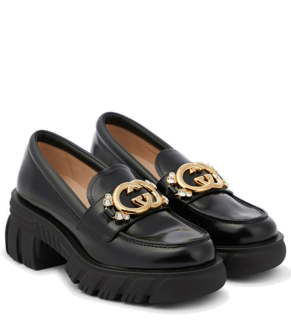 Gucci - Interlocking G leather loafers Gucci