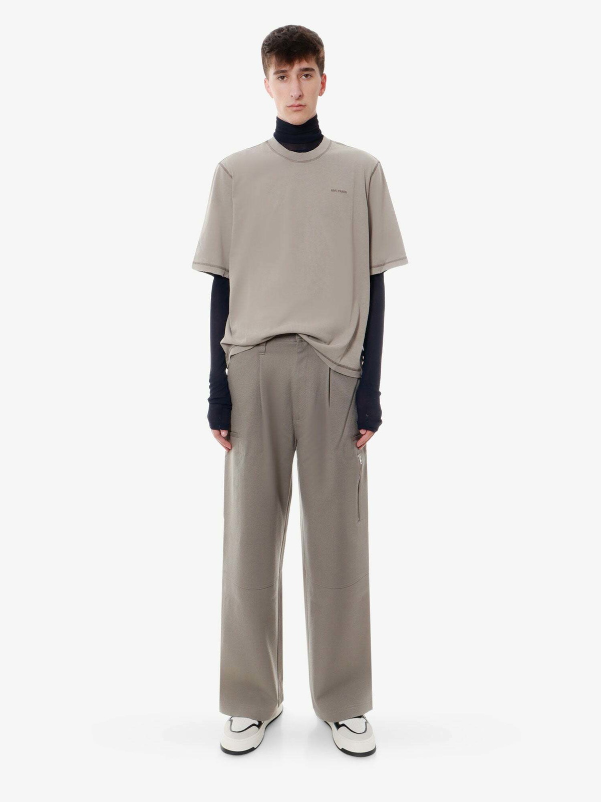 Ami Paris Top Blue Mens AMI