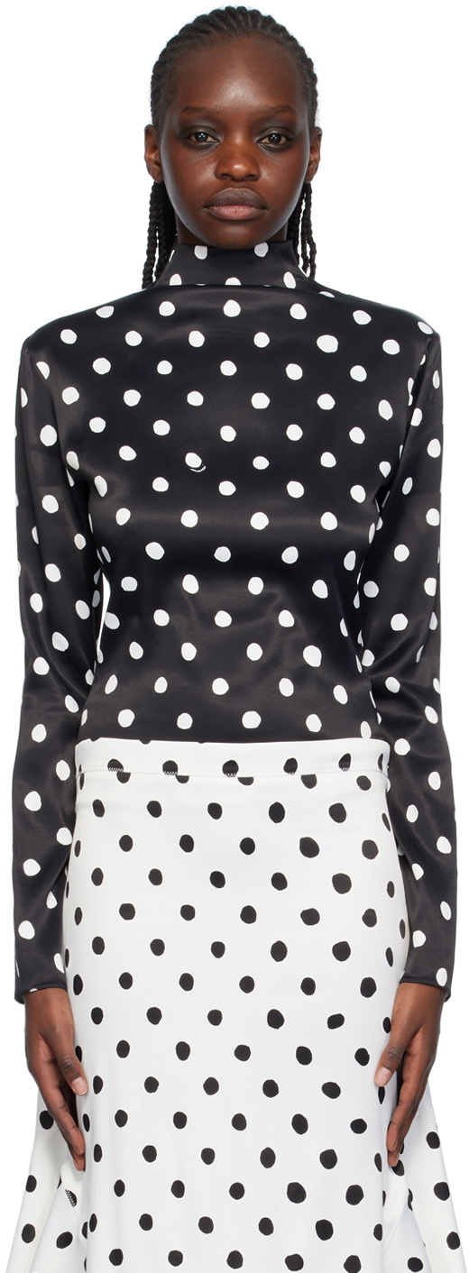 Marni Black Polka Dot Turtleneck Marni