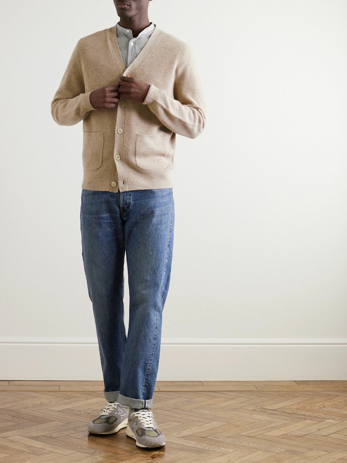 Alex Mill - Ribbed Cashmere Cardigan - Neutrals Alex Mill