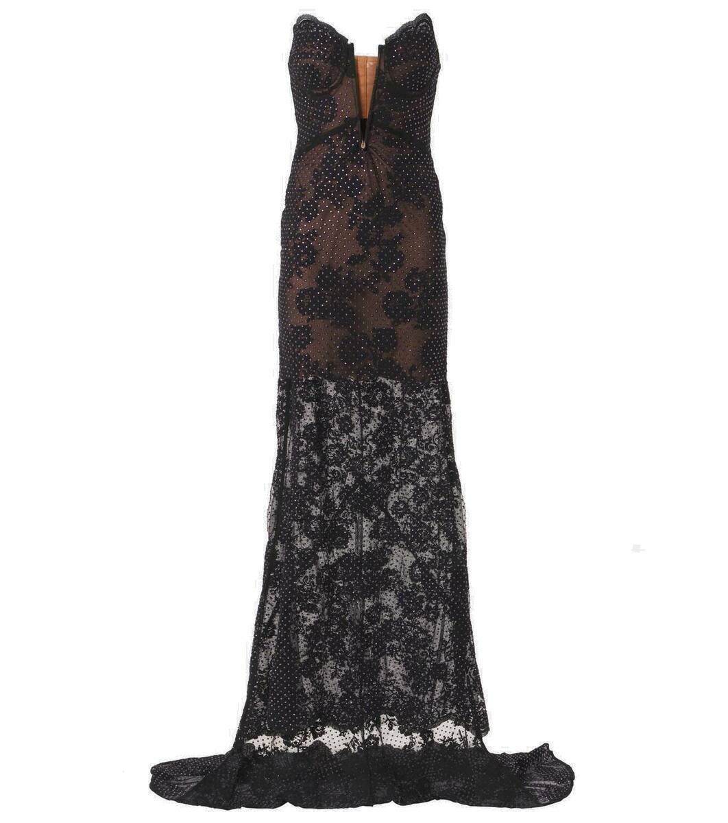 Self-Portrait Embellished sheer lace gown Self-Portrait