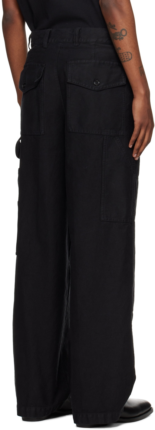 Dries Van Noten Black Hammer Loop Cargo Pants Dries Van Noten
