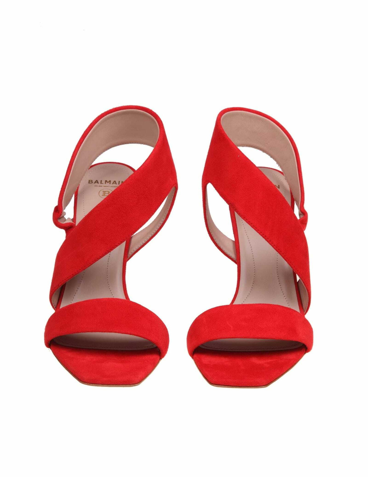 Balmain Red Suede Coin Sandal Balmain