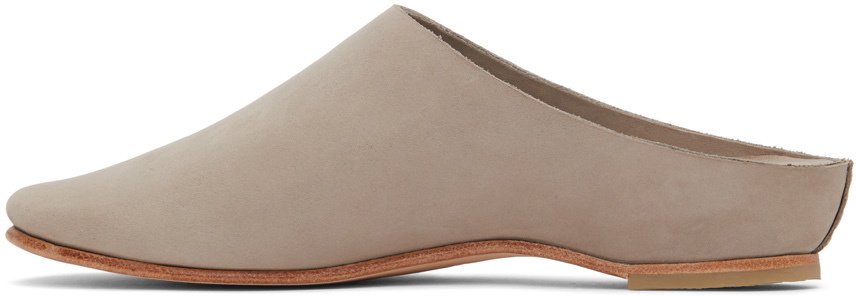 Lauren Manoogian Taupe Raw Vault Mules Lauren Manoogian