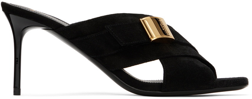 Balmain Black Uma Mules Balmain