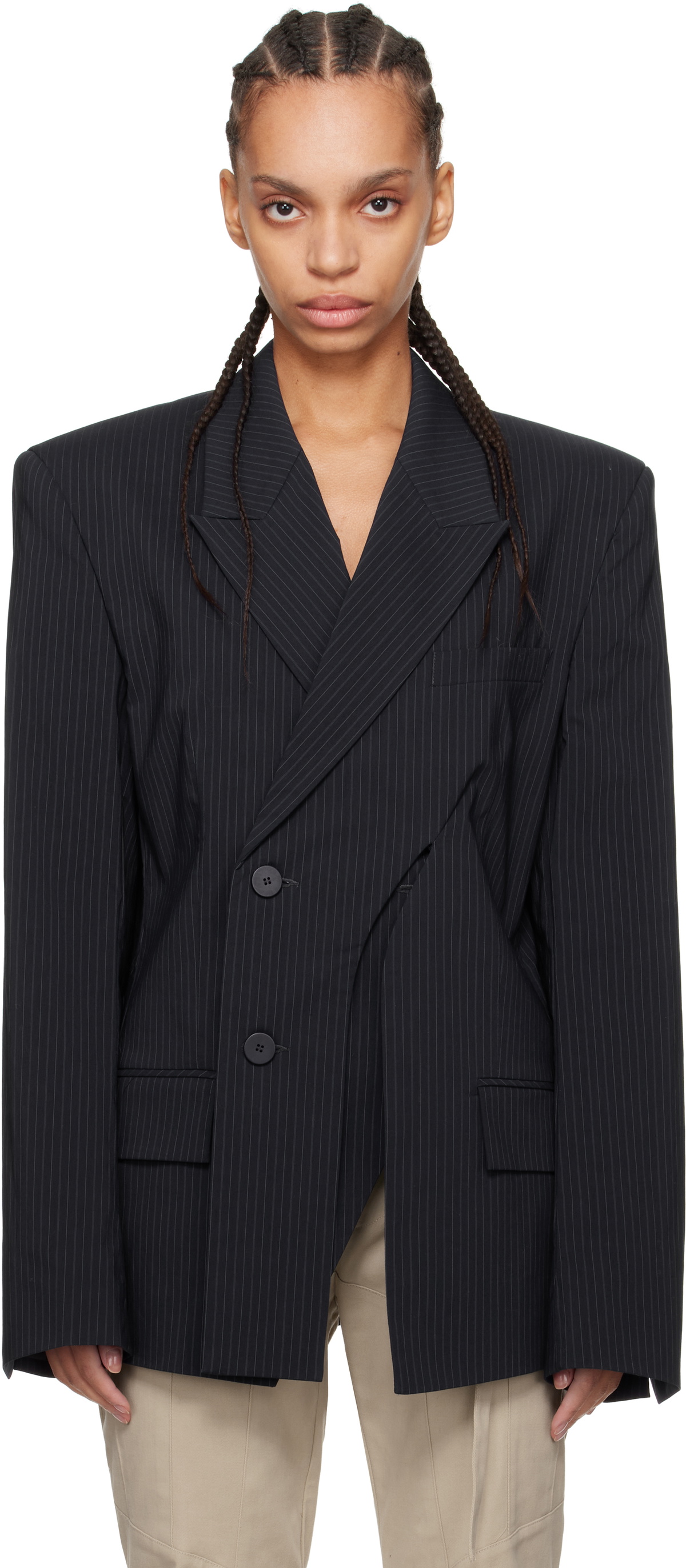 Ottolinger Navy Oversize Split Blazer Ottolinger