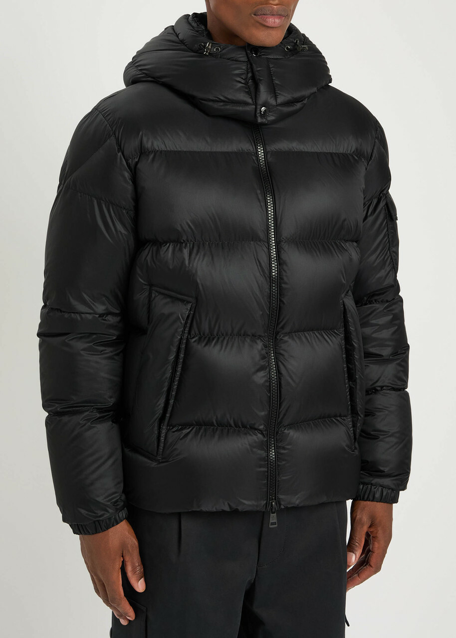Moncler Couyere Quilted Hooded Shell Jacket Black Moncler
