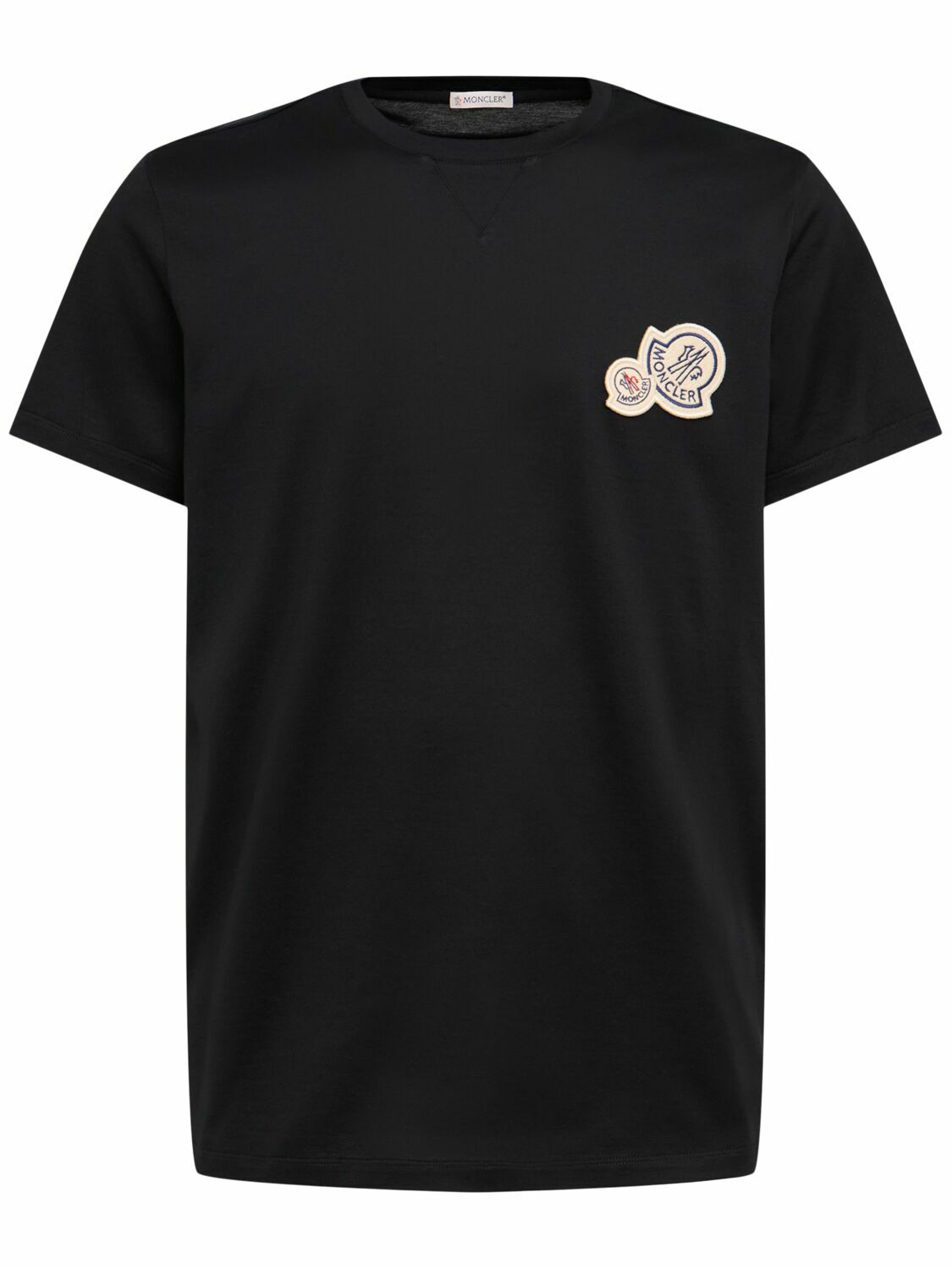 MONCLER Double Logo Patch Cotton T-shirt Moncler