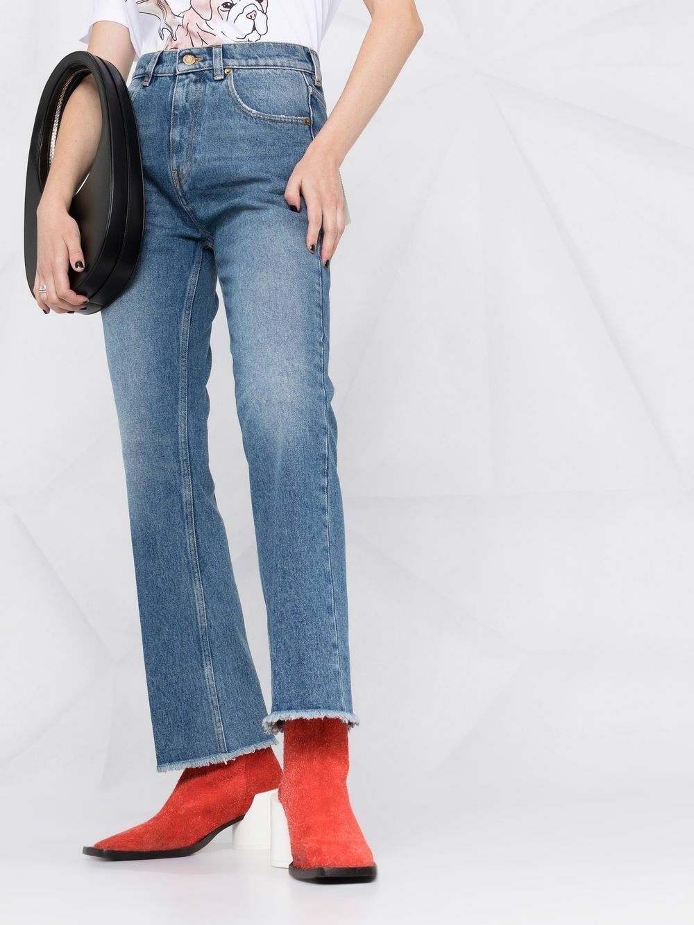 GOLDEN GOOSE - Denim Cropped Jeans Golden Goose Deluxe Brand