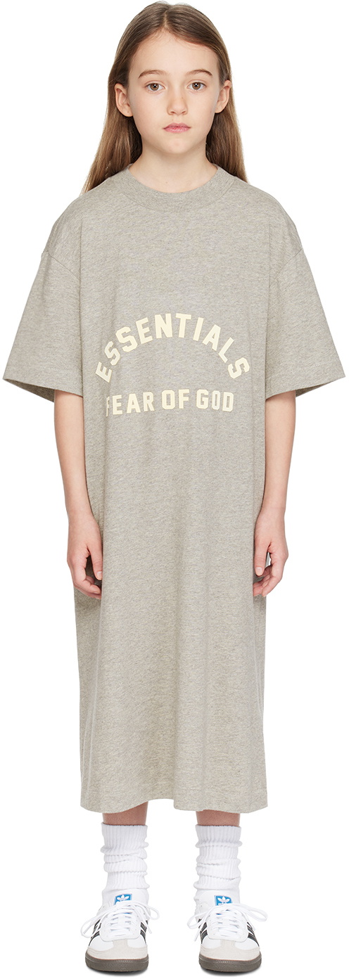 Fear of God ESSENTIALS Kids Gray 3/4 Sleeve Dress Fear Of God Essentials