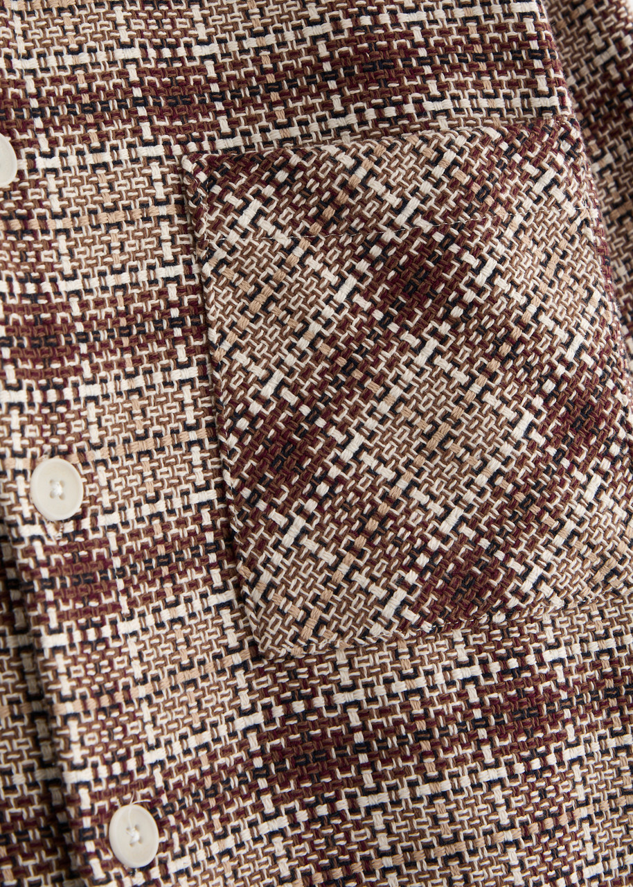 Wax London Whiting Cotton-blend Overshirt Cream Wax London