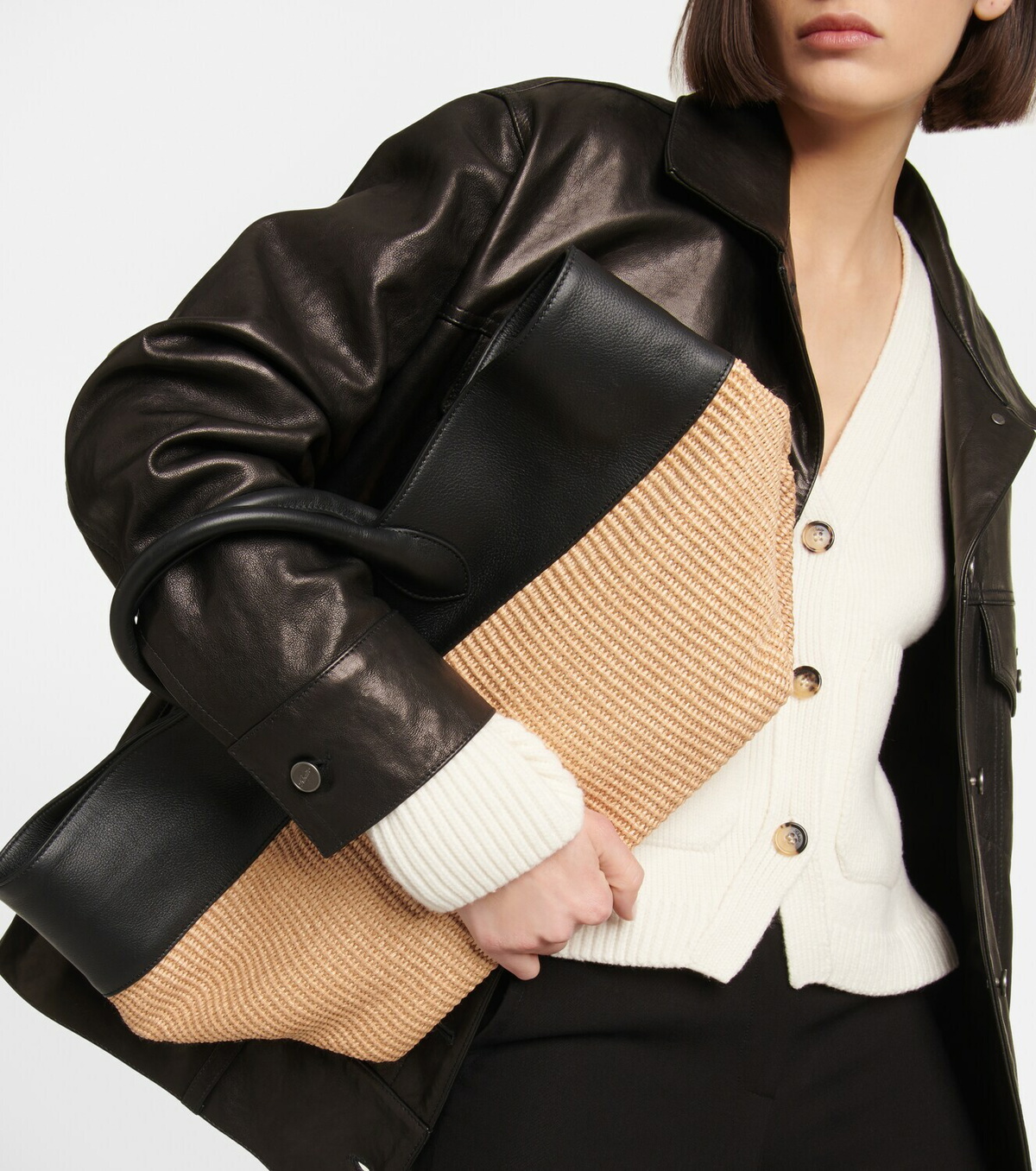 Khaite - Amelia Medium raffia tote bag Khaite