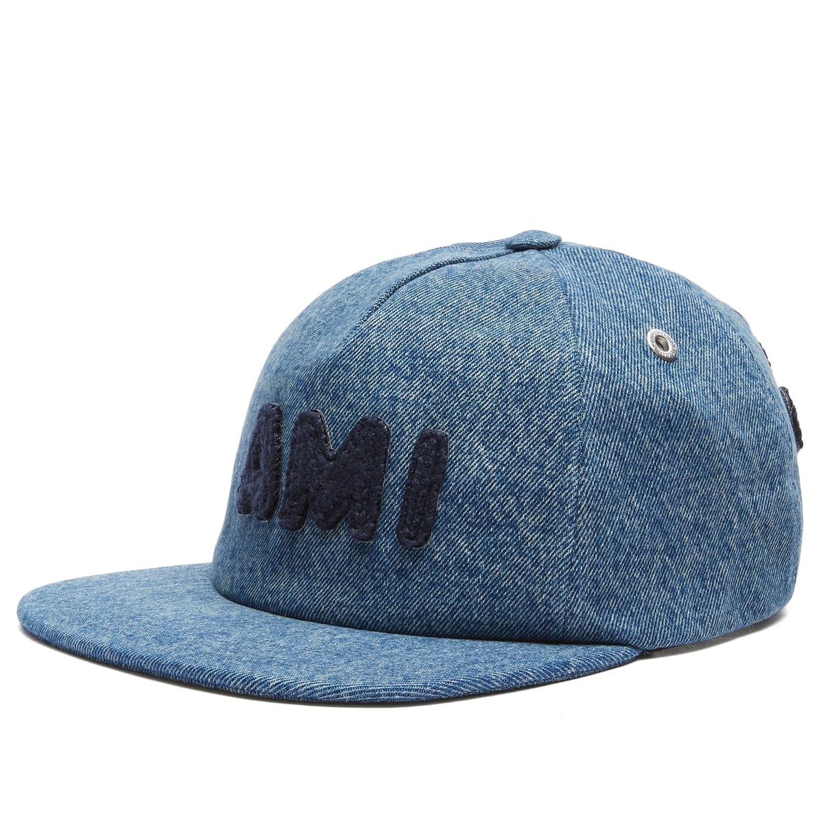 AMI Paris Men's Denim Trucker Cap in Blue AMI