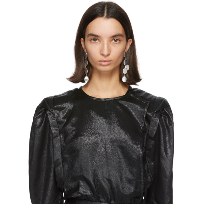 Isabel Marant Silver Scattered Oval Earrings Isabel Marant