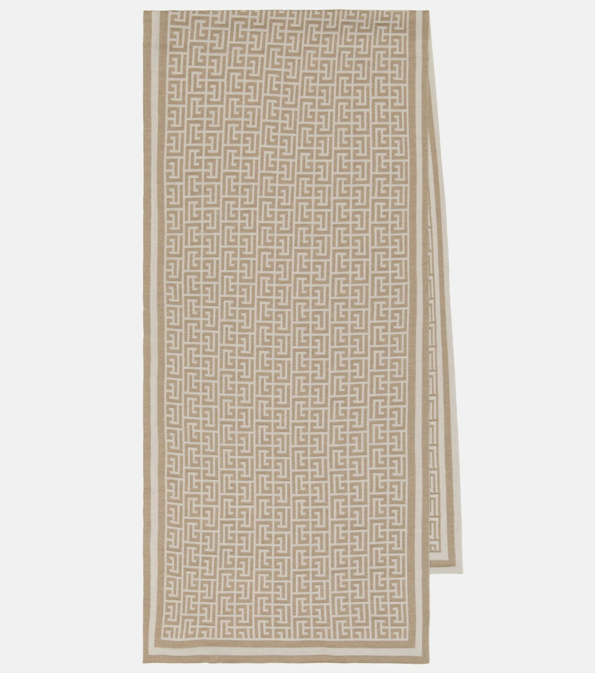 Balmain - Monogram wool-blend scarf Balmain