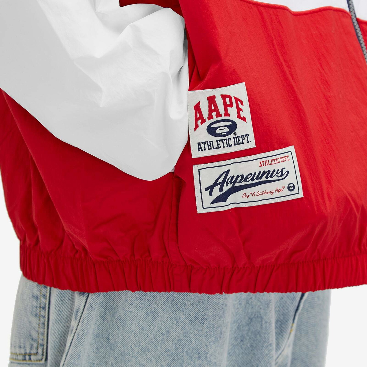 Men's AAPE Big Aape Head Nylon Jacket in Navy AAPE by A Bathing Ape