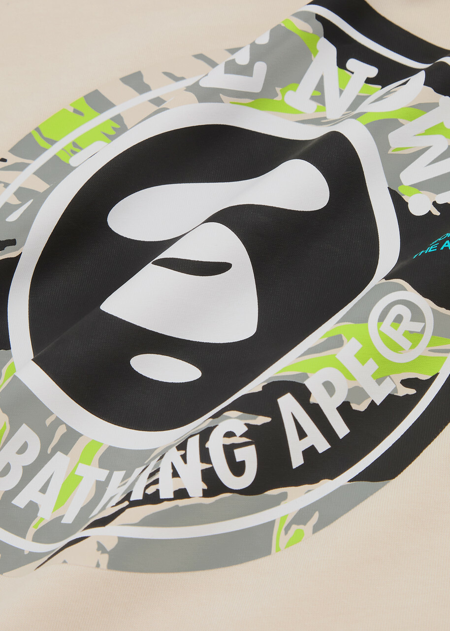 Aape Logo-print Cotton T-shirt Beige AAPE by A Bathing Ape