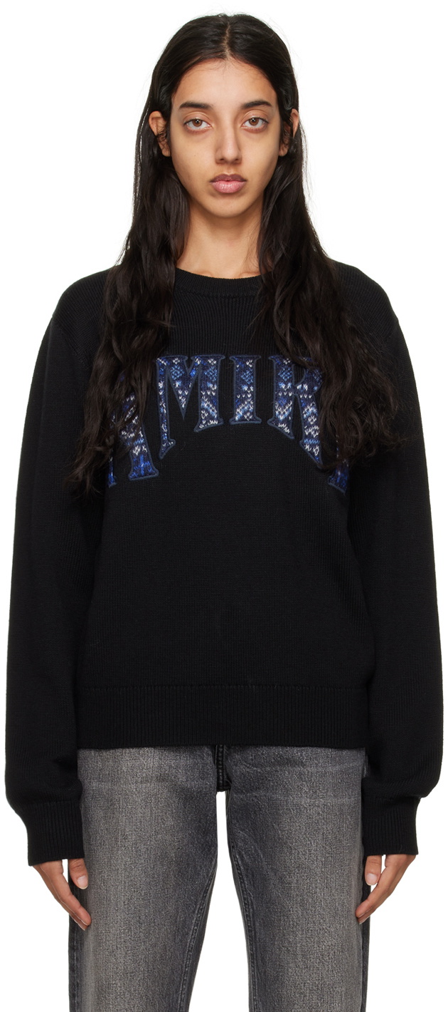 AMIRI Black Embroidered Sweater Amiri