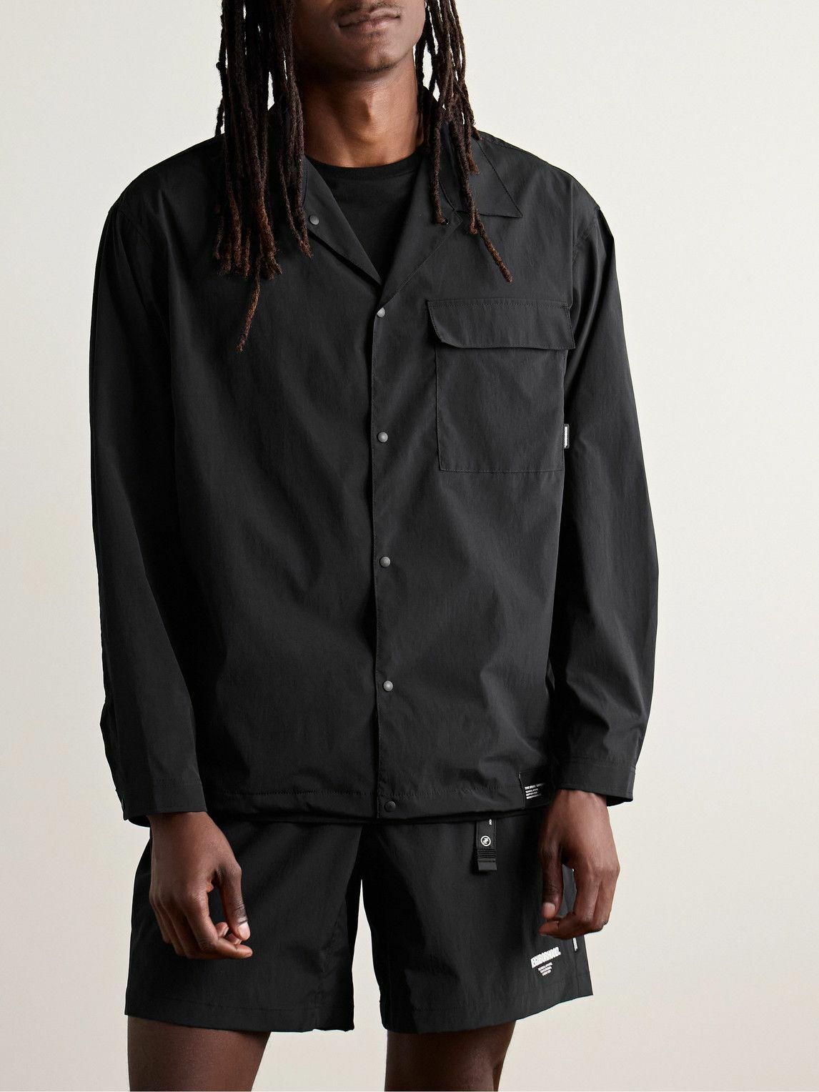 Neighborhood - Logo-Print Shell Overshirt - Black Neighborhood
