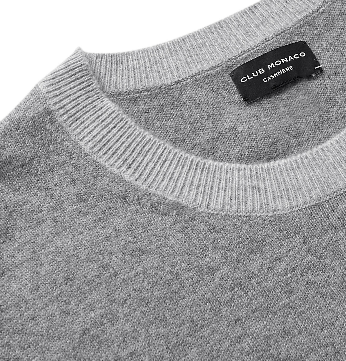 Club Monaco - Contrast-Trimmed Cashmere Sweater - Gray Club Monaco