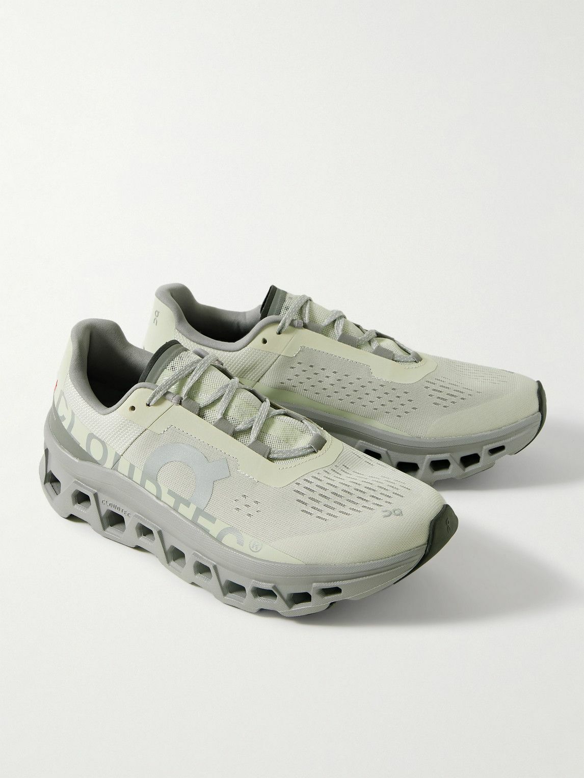 ON - Cloudmonster Rubber-Trimmed Mesh Running Sneakers - Green On