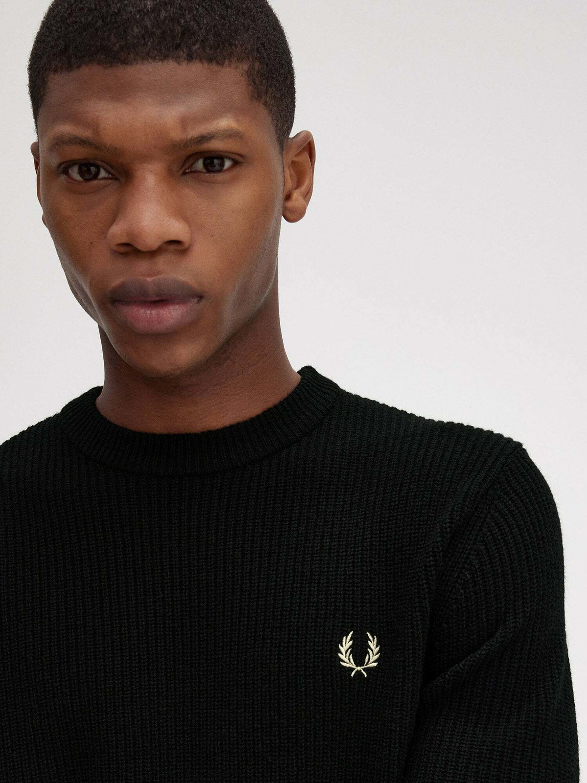 Fred Perry Sweater Black Mens Fred Perry