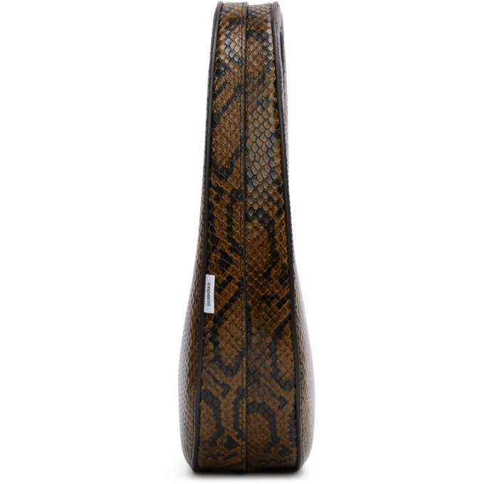 Coperni Brown Python Mini Swipe Oval Bag Coperni