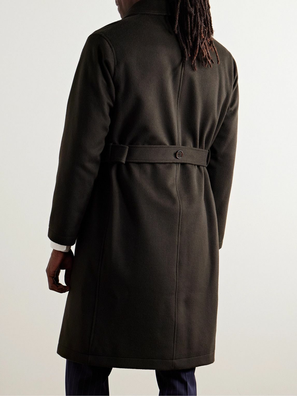 Kingsman - Belted Wool and Cashmere-Blend Felt Coat - Brown Kingsman
