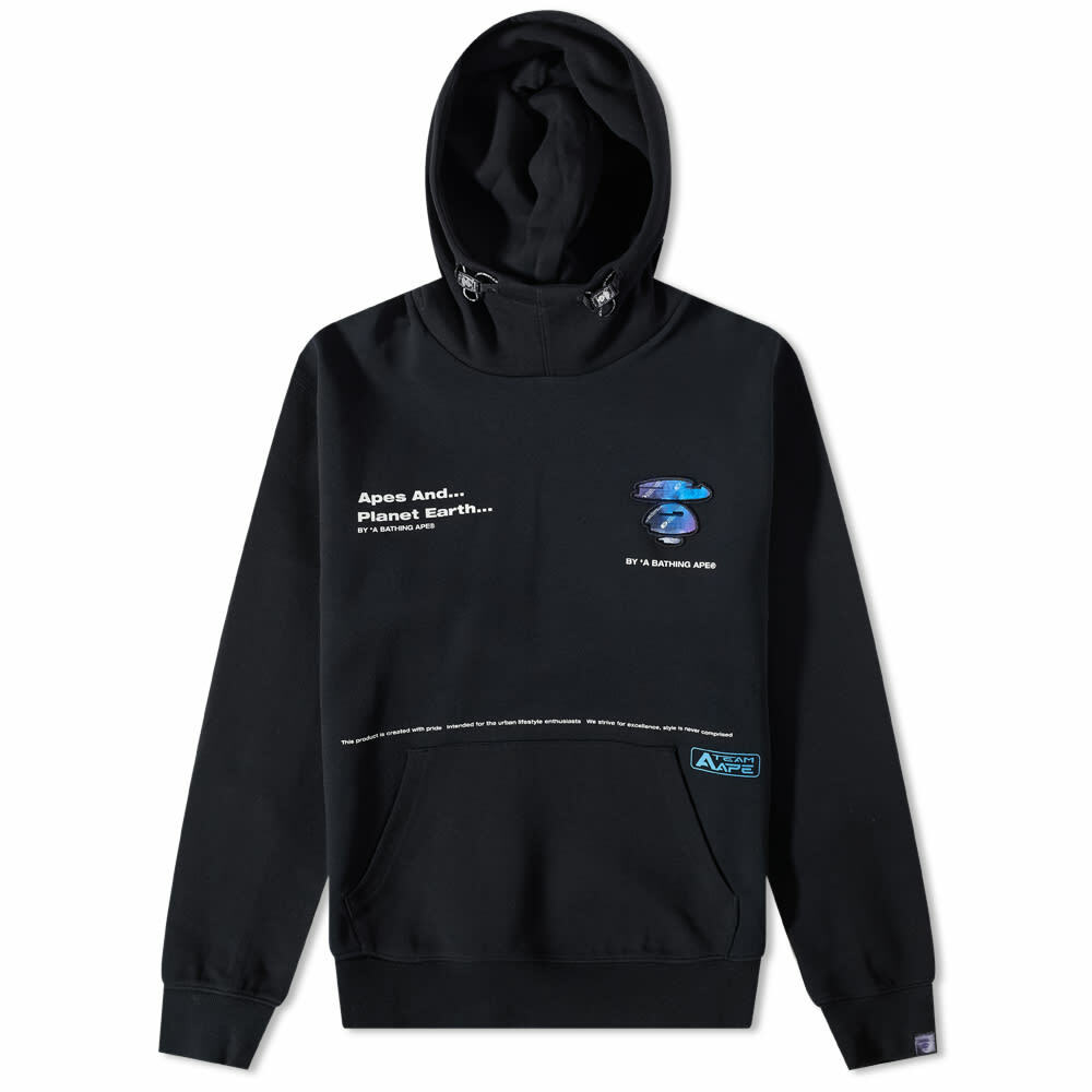 Men's AAPE Embossed Logo Hoody in Black AAPE by A Bathing Ape