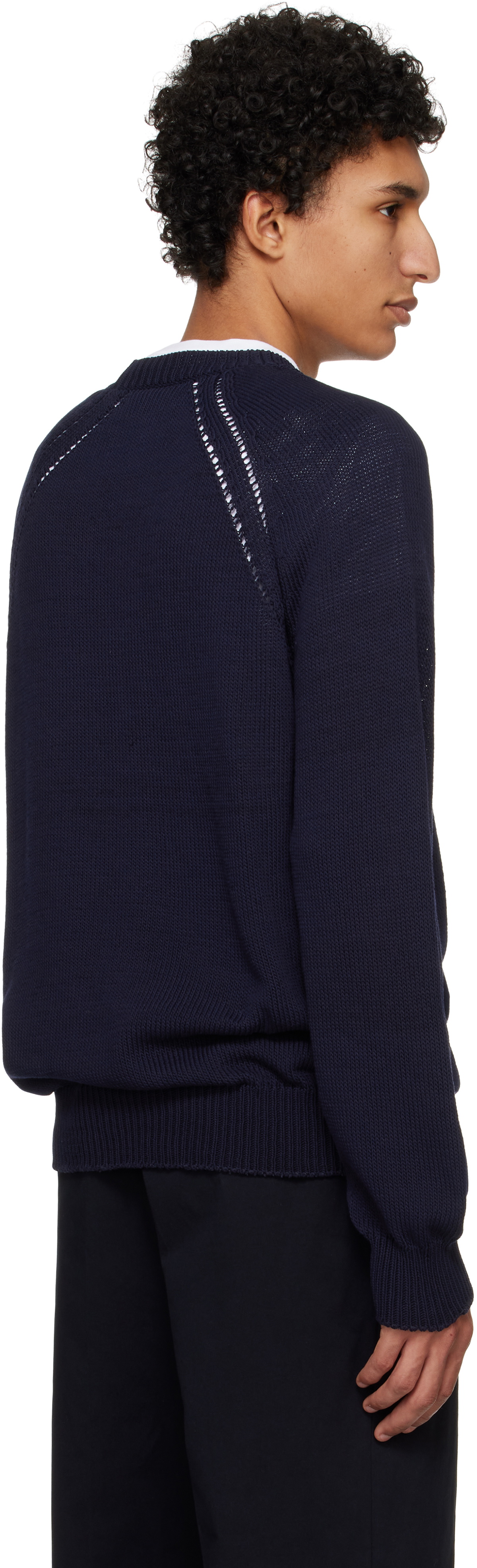 Jil Sander Navy Seamless Sweater Jil Sander