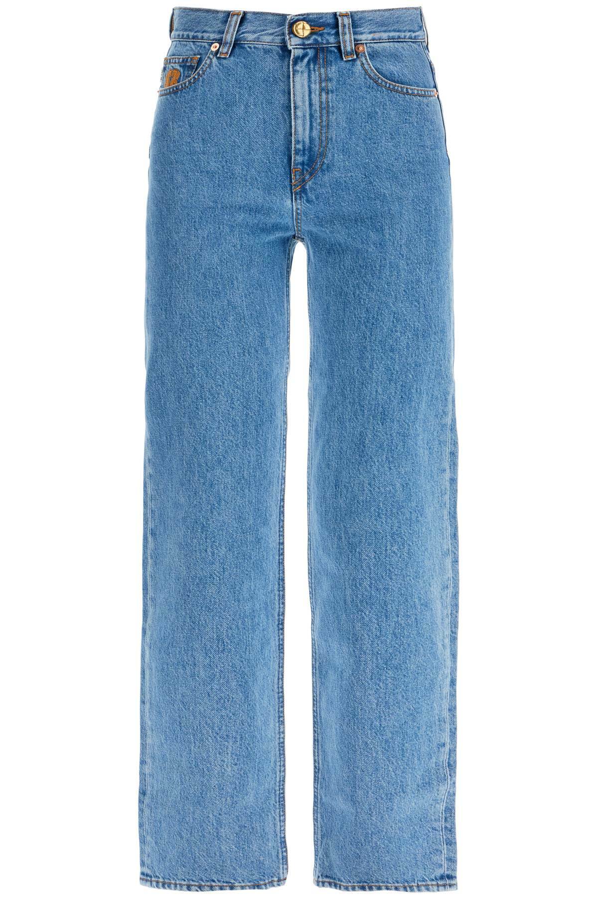 BLAZE MILANO light blue cotton jeans with distinctive embroidery Blue ...
