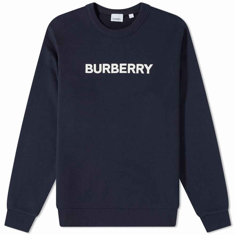 Burberry Men's Burlow Logo Crew Sweat in Dark Charcoal Blue Burberry