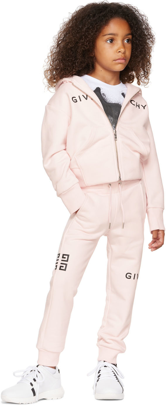 Givenchy Kids Pink Logo Hoodie Givenchy