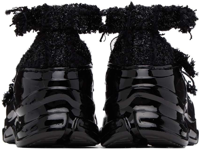 Simone Rocha Black Criss-Cross Tracker Ballerina Flats Simone Rocha