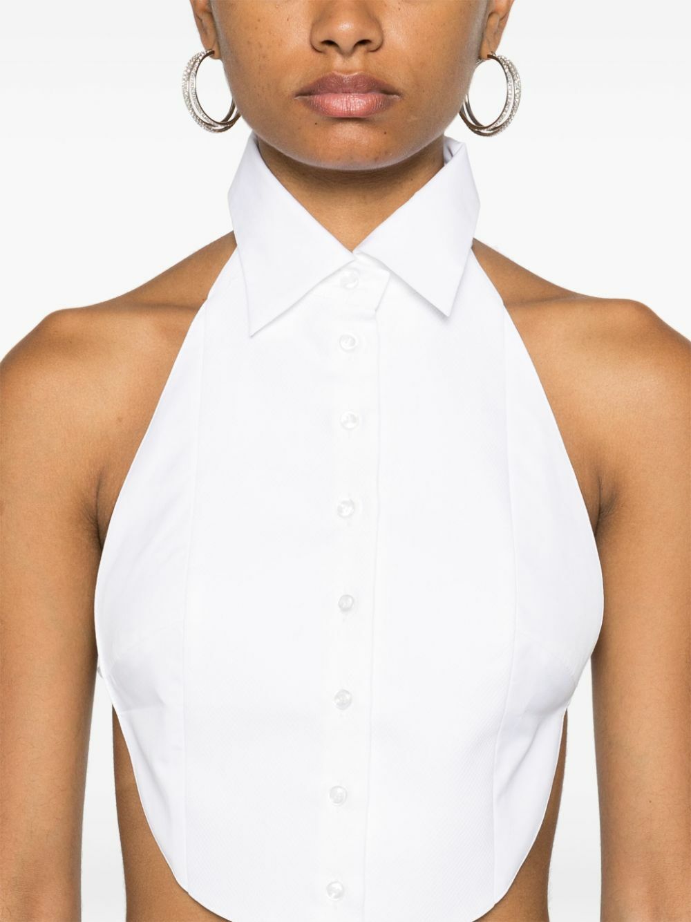 Mônot White Cropped Top Monot