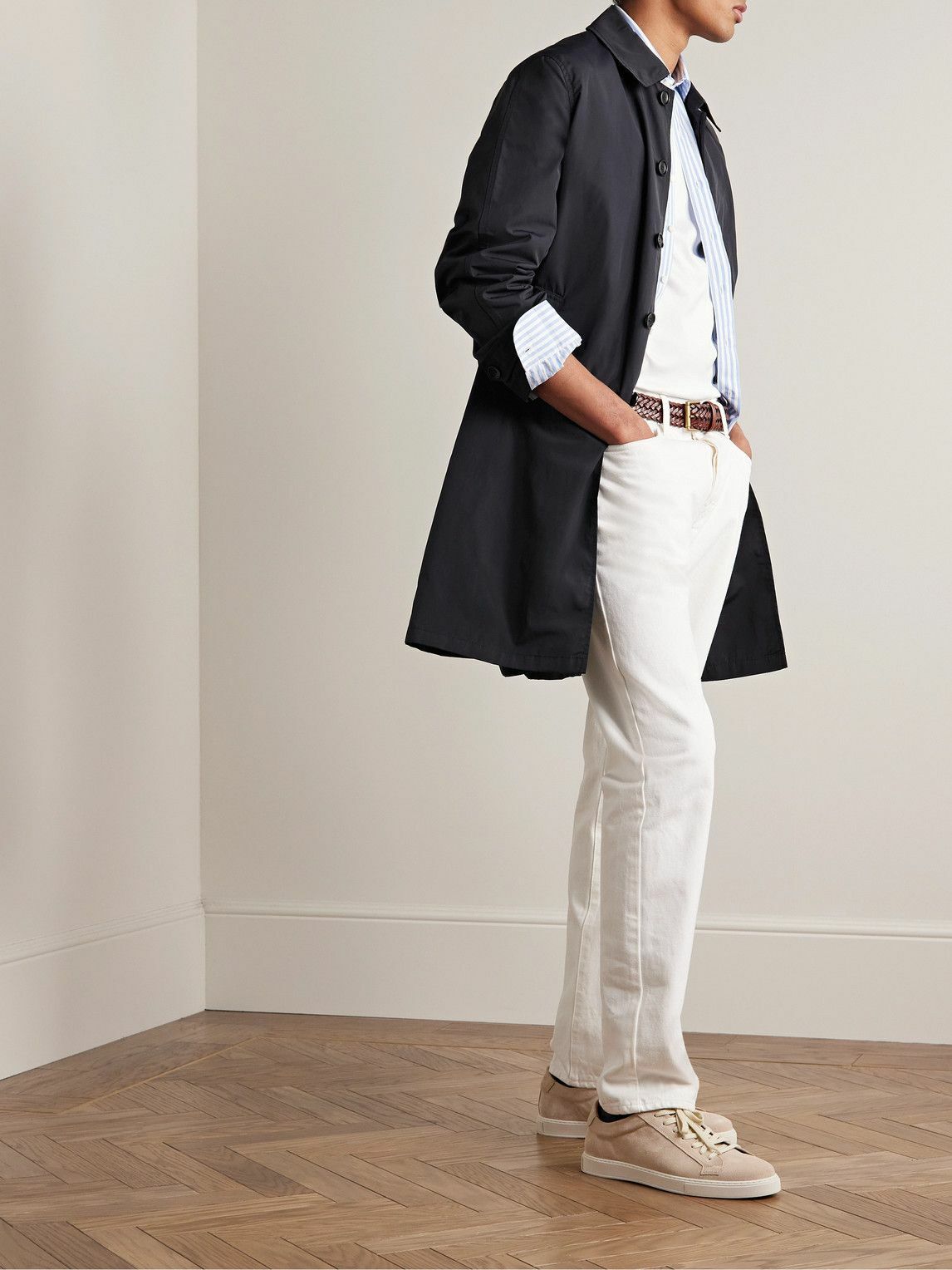 Sid Mashburn - Traveler's Shell Trench Coat - Blue Sid Mashburn