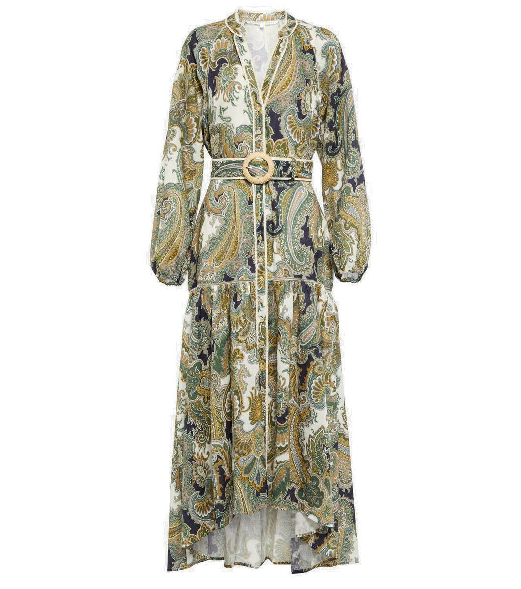Veronica Beard Kadar printed linen midi dress Veronica Beard