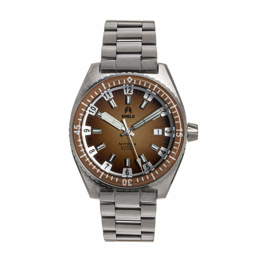 Shield Nitrox Automatic Brown Dial Mens Watch SLDSH114-5 Shield