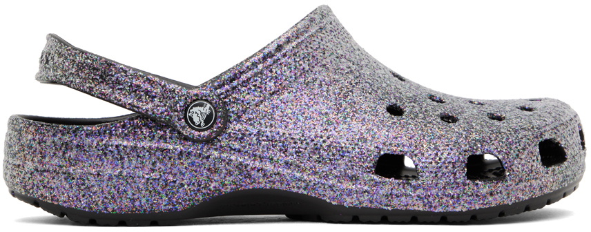 Crocs Purple Classic Glitter Clogs Crocs