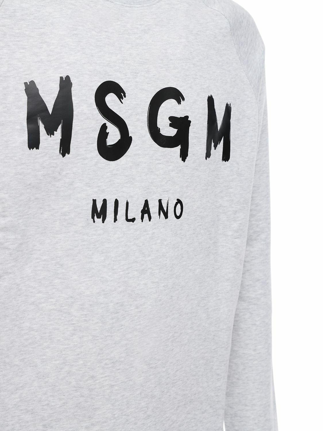 MSGM Logo Print French Terry Sweatshirt MSGM